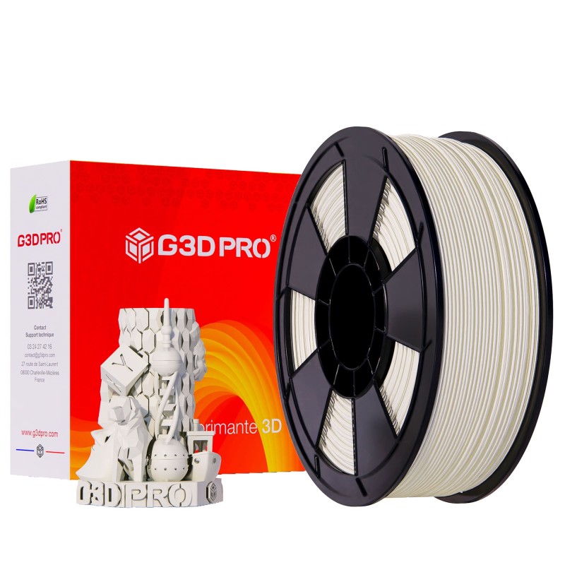 Filament PLA-FS 1kg G3D PRO Blanc (FDA) - Impression 3D - Grossiste 3D