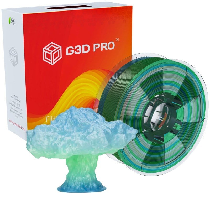 Fil 3D PLA Translucide Multicolore Été - Dégradés Éclatants