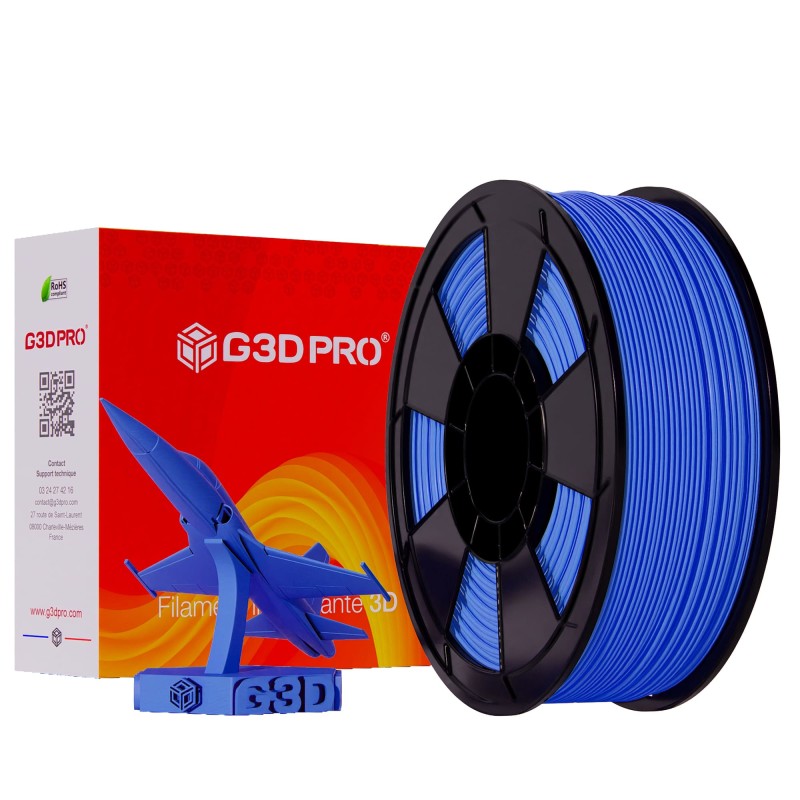 Filament 3D PLA H-V Cyan 1.75mm 1 kg G3D PRO®