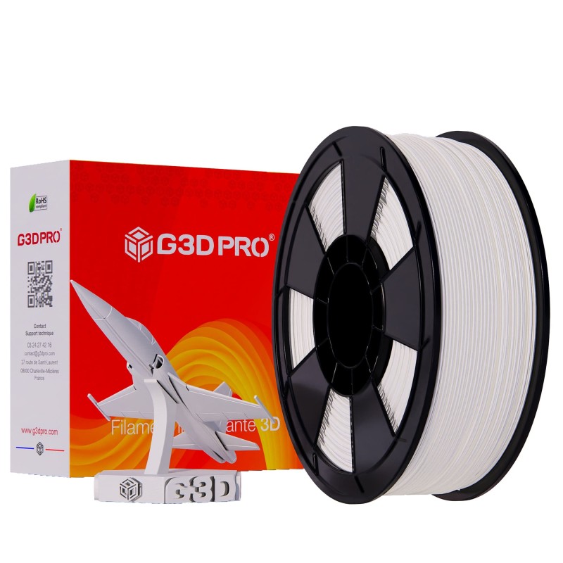 Filament 3D PLA H-V Blanc 1.75mm 1 kg G3D PRO®