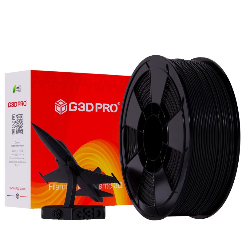 Filament 3D PLA H-V Noir 1.75mm 1 kg G3D PRO®