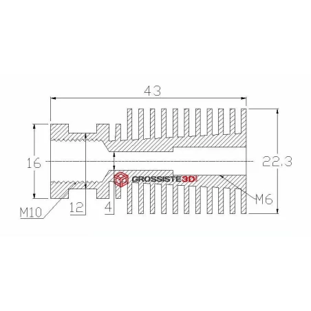 KIT EXTRUDEUR 0.4mm E3D V6 direct short 12V